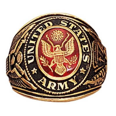 Deluxe Brass Engraved Ring - Army, 10 - Walmart.com