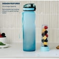32 oz Fruit Infuser Water Bottle with Time Marker - Flip Top Locking ...