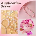 1 Box 120pcs Pink Star Shaped Beads Transparent Acrylic Star Beads Cute ...