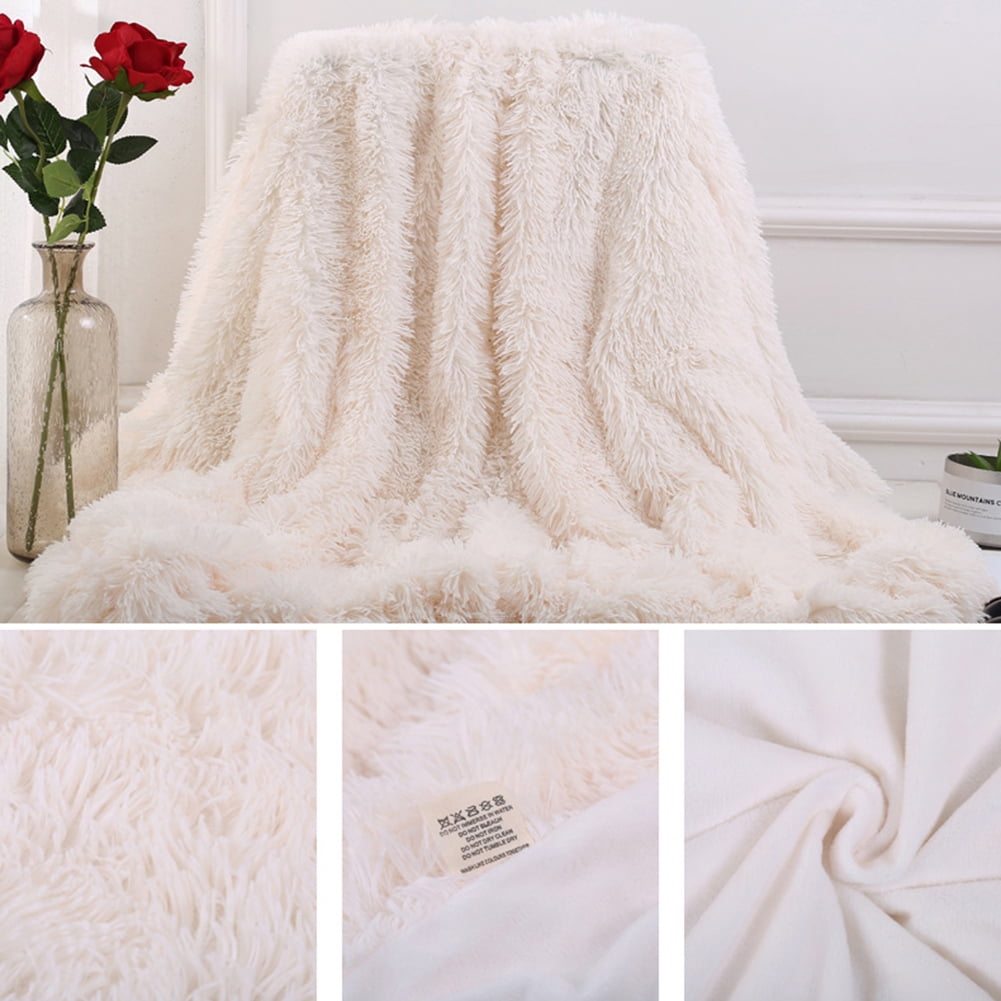 BetterZ 80x120cm Soft Fluffy Shaggy Warm Bed Sofa Bedspread Bedding ...