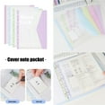 4/6/8Pcs Punched Pockets Clear File Wallet Button Closure File Envelope ...