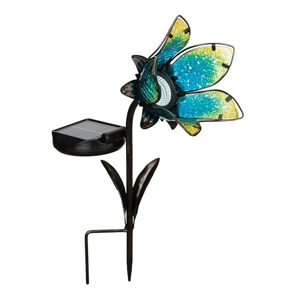 Regal Art and Gift 11600 - 17.5" Solar Garden Stake Blue Flower LED ...