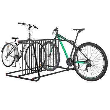 KFFKFF 111 Inch Long Floor Standing Bike Rack, 9 Stands All Steel Mesh ...