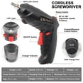 3.6V Cordless Electric Screwdriver Set USB Charging 3Nm Screw Gun with ...