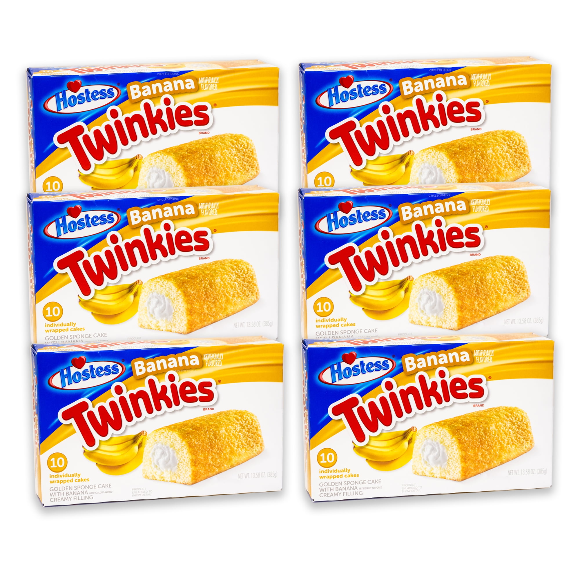 Hostess Twinkies - Banana - 10 Count (Pack of 6) - 60 Banana Twinkies ...