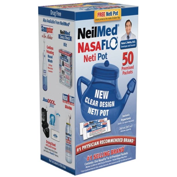 NeilMed NASAFLO Neti Pot 1 Each (Pack of 3) - Walmart.com - Walmart.com