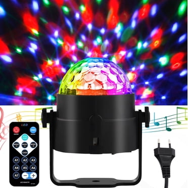 RGB Disco Ball Party Lights with Remote, 7 Modes Stage Par Light for ...