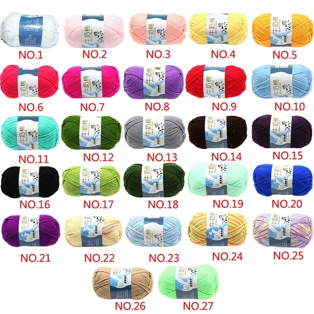 Multi Color Warm DIY Milk Cotton Yarn Baby Sweater knitted yarn DIY ...