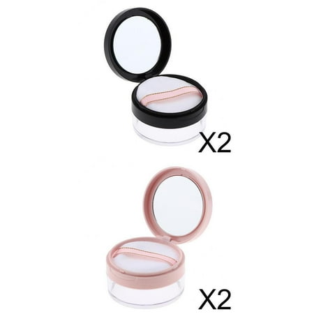 Set of 4 Compact Loose Blush Storage Containers Talcum Jar | Walmart Canada