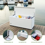 Lifetime 130 Gallon Marine Dock Box - Boat Storage, Weather Resistant ...