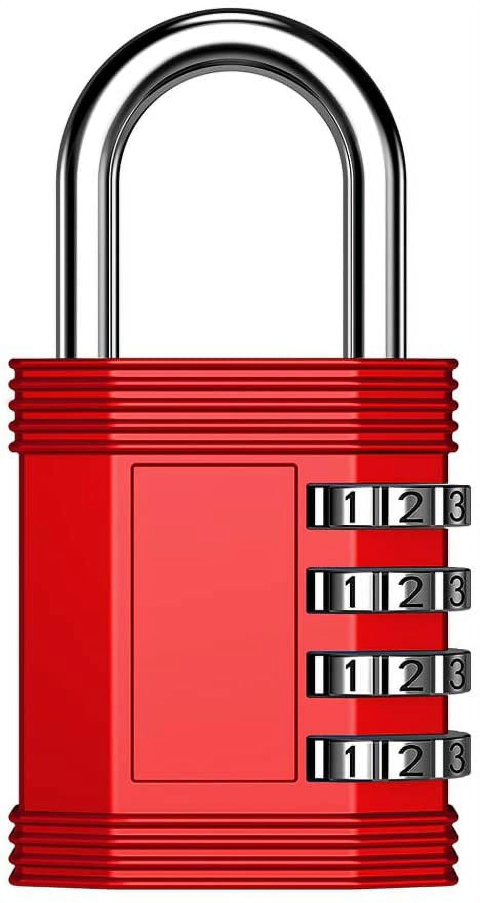 Combination Lock Outdoor, Gym Locker Lock, 4 Digit Resettable Padlock ...