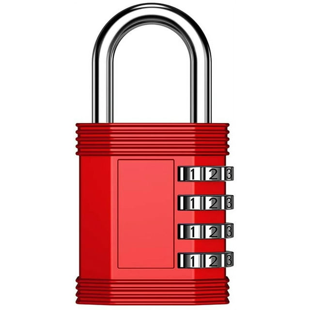 Combination Lock Outdoor, Gym Locker Lock, 4 Digit Resettable Padlock ...