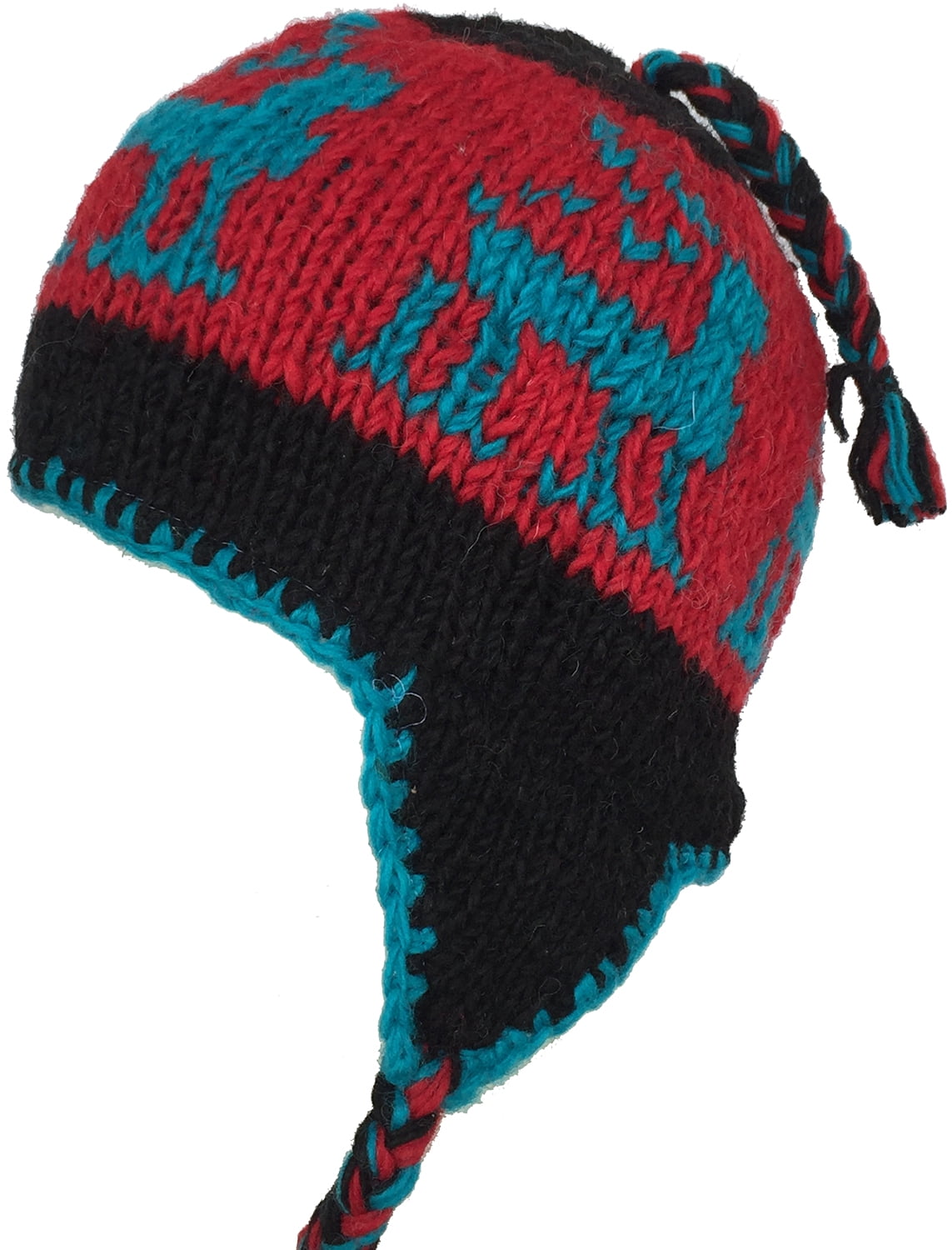 Wool Winter Chullo Beanie Fleece Lined Toque Cap Ear Flaps Sherpa ...