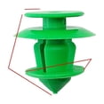 50pcs Car Door Card Trim Panel Clips Rear Tailgate Interior Green Auto ...