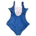 Daznico Women's Color-Block Swimsuit - Deep V-Neck Removable Padding ...