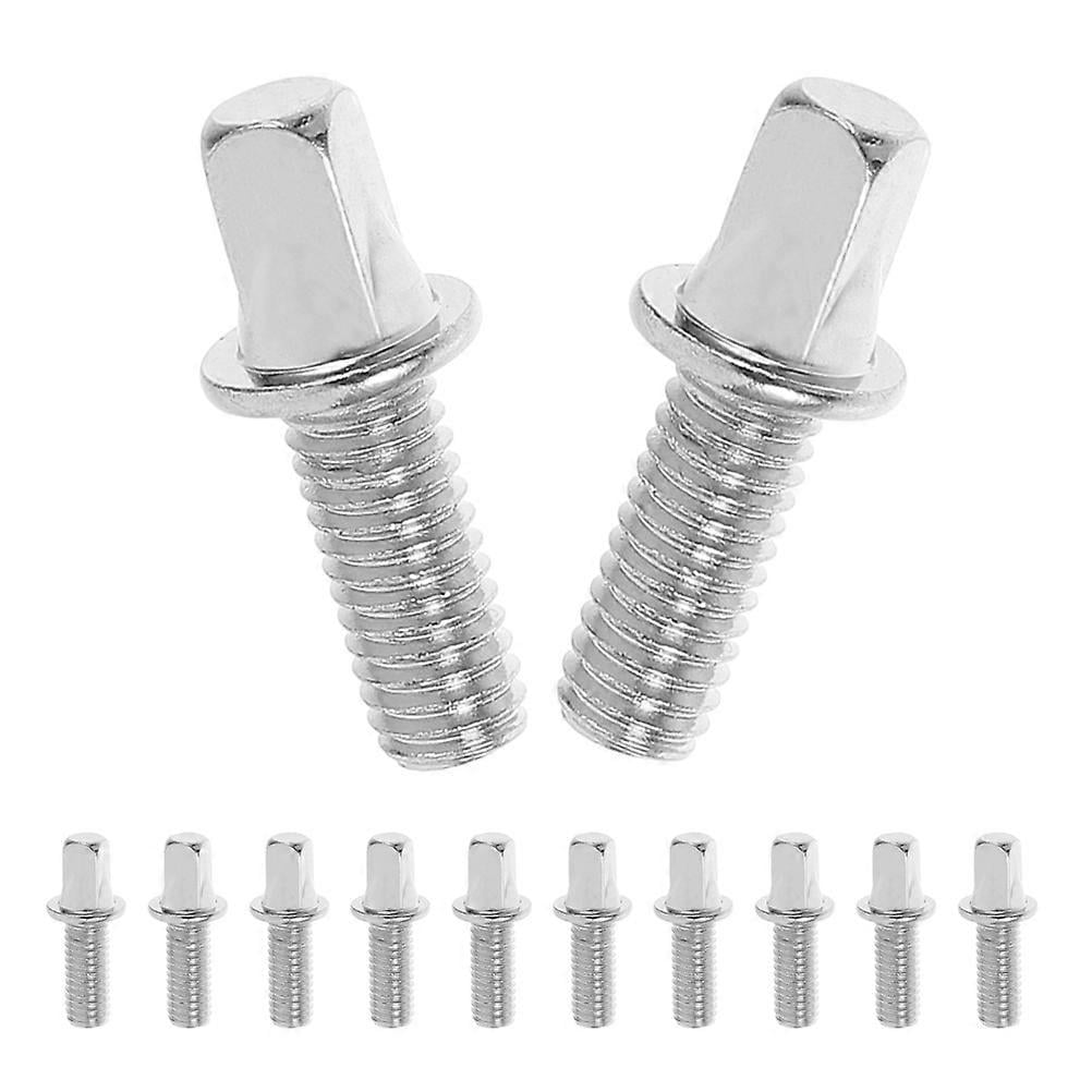 Drum Key Bolt Screw 12Pcs Iron Plated Silver Quick Adjustment ...