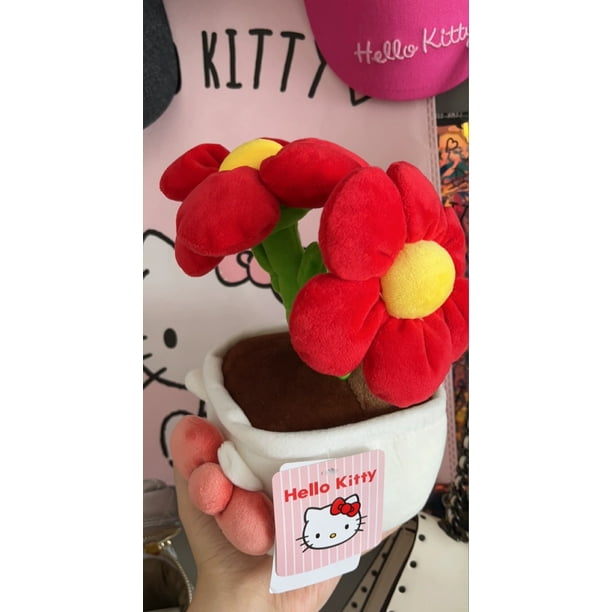 Muñeco de peluche de Hello Kitty de Sanrio, planta en maceta, adorno de ...