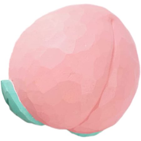 Wood Carved Peach Fruits Sculpture: Artificial Fake Fruits Statue Car ...