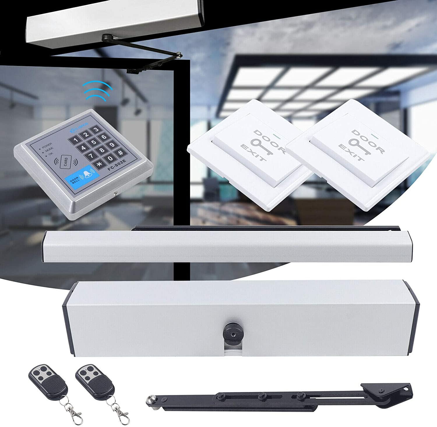 Miumaeov Automatic Swing Gate Opener Remote Door Kit Electric Swing ...