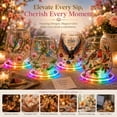 2026 Floral Hummingbird Glass Cup with LED Light Base, Decorative Tea ...