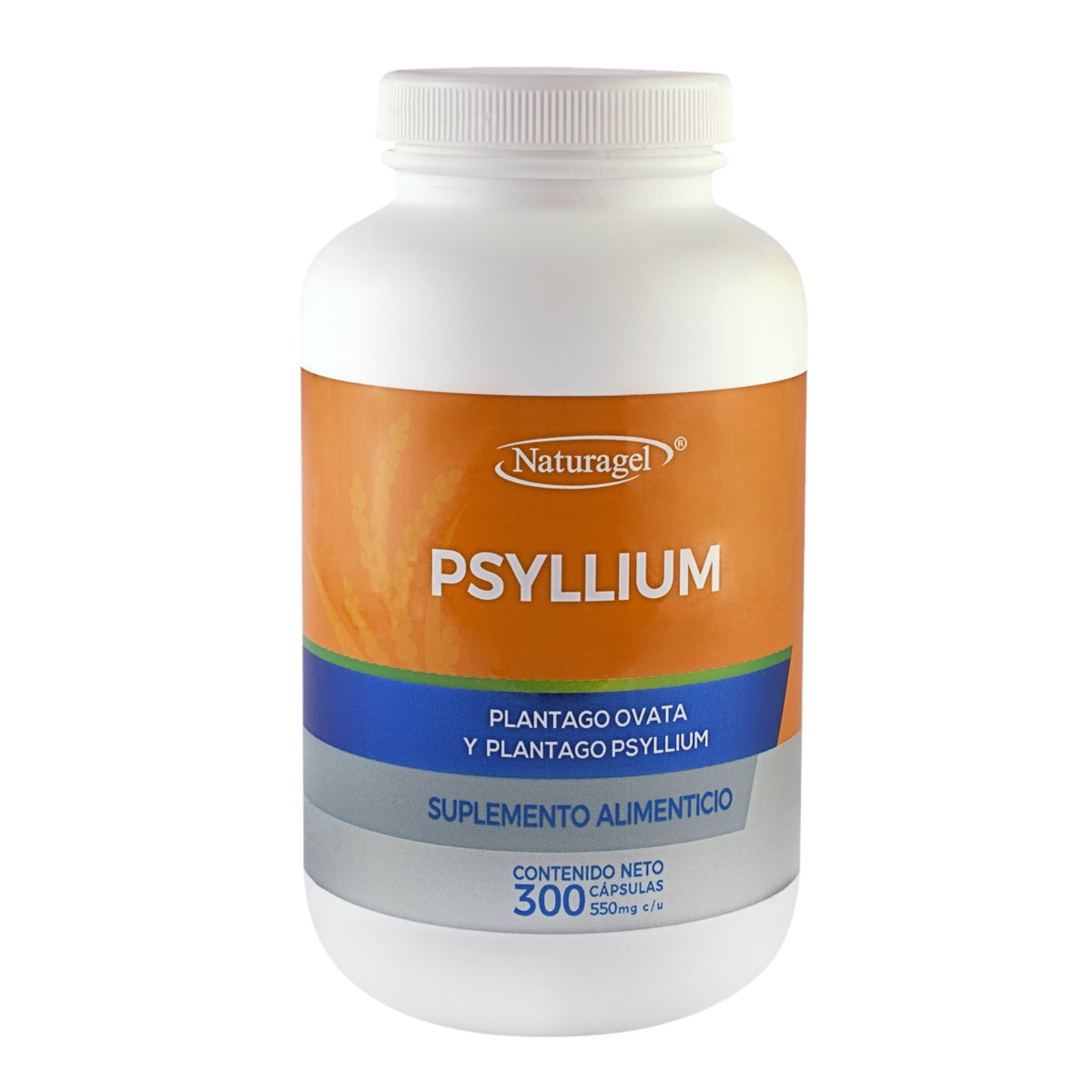 Psyllium Plantago y Psyllium Ovata | 300 Cápsulas de 550 mg | NATURAGEL ...