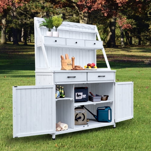 Click here for Yeyun Outdoor Potting Bench Table  Tableside Cabin... prices