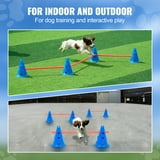 KFFKFF Canine Agility Jump Kit, Includes 6 Cones & 6 Rods, Adjustable ...