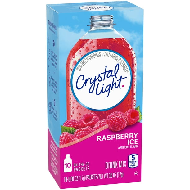 Crystal Light Raspberry Ice On-The-Go Powdered Drink Mix, 10 ct - 0.06 ...