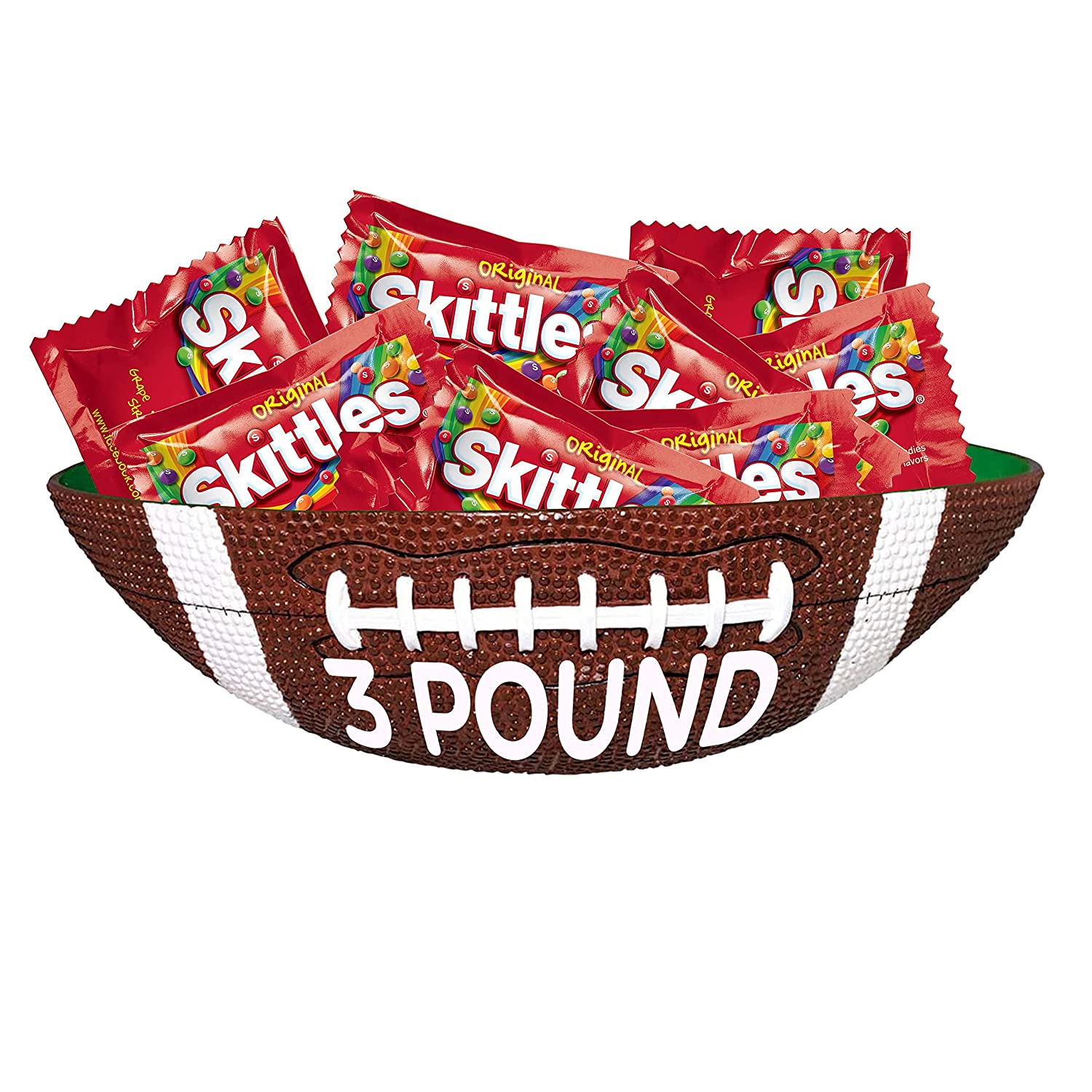 Buy Football Shaped Serving Platter with 3 Pounds of SKITTLES Fruity ...