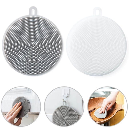 Baohd 2PCS Silicone Sponge Reusable Sponges for Dishes Heat Resistant ...