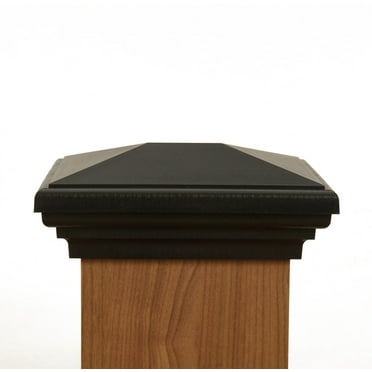 (54 Pack) 4x4 Wood Fence Post Caps (3 5/8") Black, Decking Caps for ...