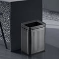 2.6 Gallon Open Top Trash Can, Stainless Steel Trash Can No Lid, Modern ...