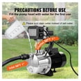 Shallow Well Pump 1.5HP 1200GPH Jet Pump - Portable Garden Water Pump ...