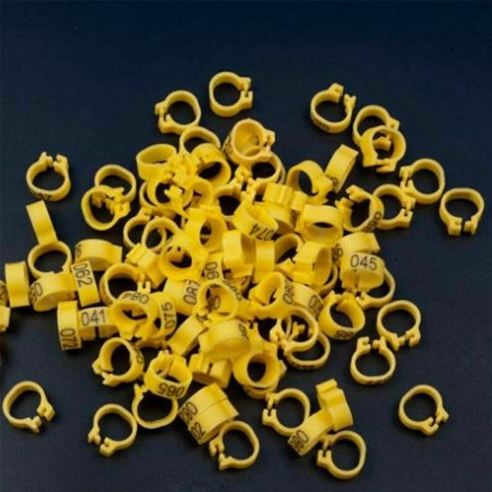 100Pcs Bird Rings Digital Identification Leg Bands For Pigeon Parrot ...