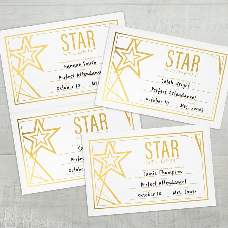 Star Student Certificate Template