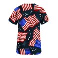 Fartey Nurse Scrubs For Women Independence Day American Flag Print