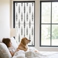 Black Leaf Window Privacy Film Modern Abstract Minimalist Vertical ...