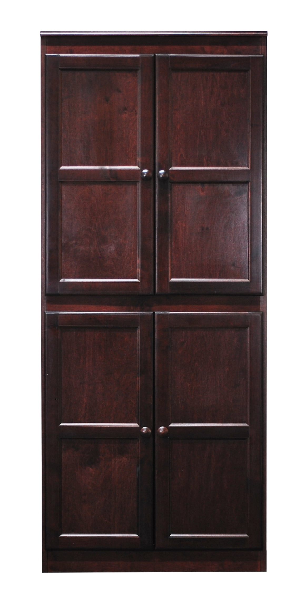 Concepts in Wood Tall Wooden 5 Shelf Storage Cabinet for Bedroom Furniture Cherry Finish Walmart