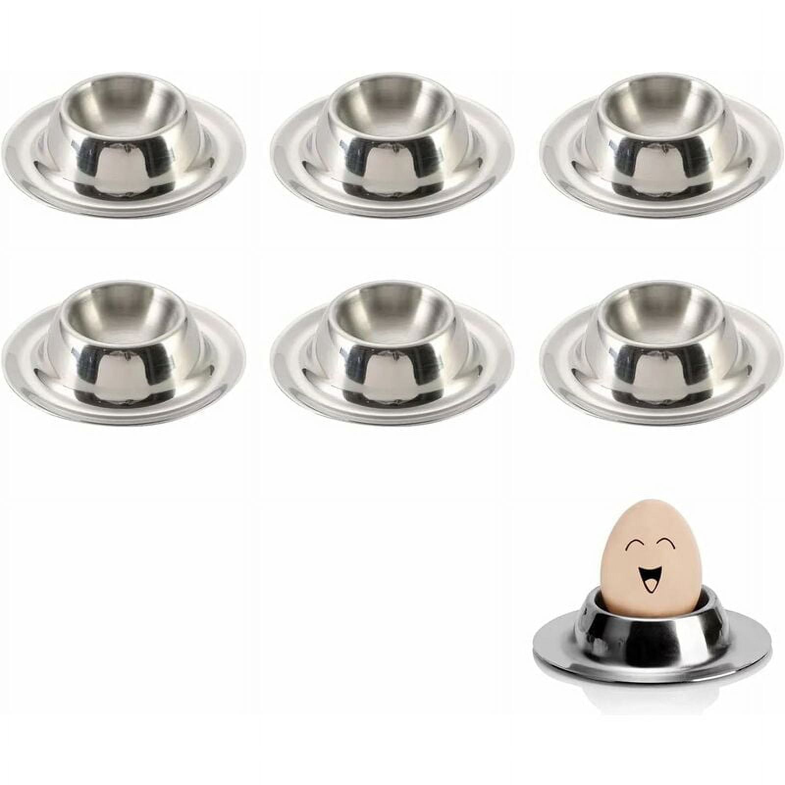 Universal Stainless Steel Egg Cup Set, Stackable Egg Cup Kitchen ...