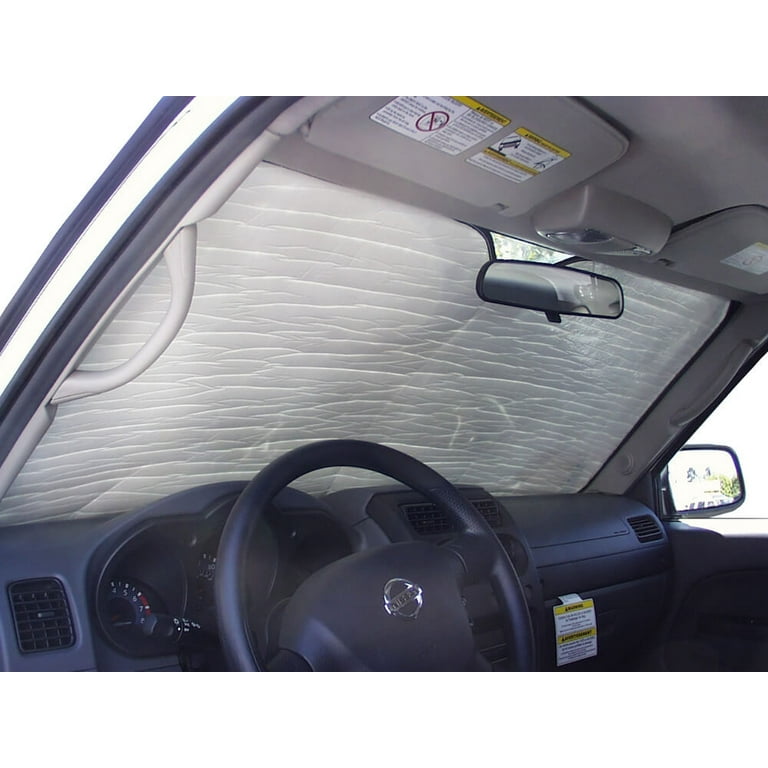 HeatShield The Original Windshield Sun Shade Custom Fit for Nissan Frontier Truck Crew Cab 1998 1999 2000 2001 2002 2003 2004 Silver Series Walmart
