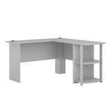 Ameriwood Home Dominic L Desk with Bookshelves, Dove Gray - Walmart.com
