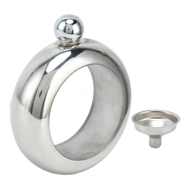 Liquor Flasks Bracelets, 100ml Polished Flask Bangle Bracelet For ...
