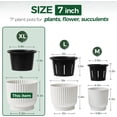 7 Inch Self Watering Indoor Plant Pots, 4 Pack Durable Plastic Planters ...