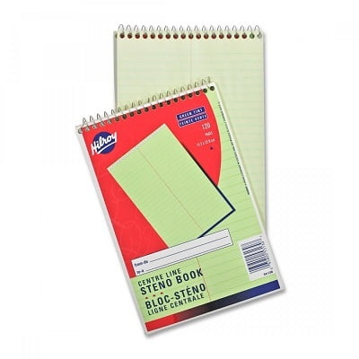 STENO BOOK 6X9 120 PAGE GREEN TINT WITH CENTER LINE | Walmart Canada