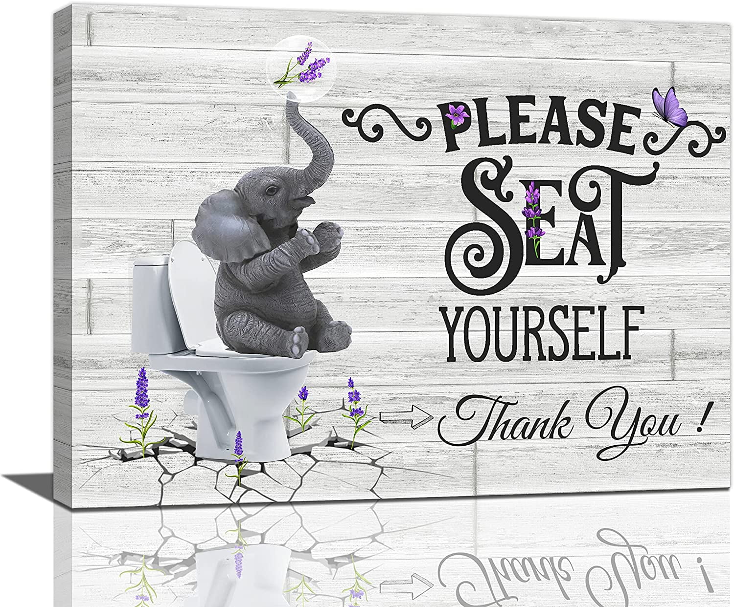 Elephant Bathroom Wall Art Rustic Lavender Bahtroom Pictures for Funny ...