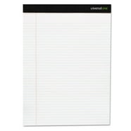 Universal Premium Ruled Writing Pads, Wide/Legal Rule, 8.5 x 11, White ...