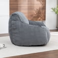 Newest Giant Corduroy Bean Bag Chair with Armrests, Dark Gray Large ...