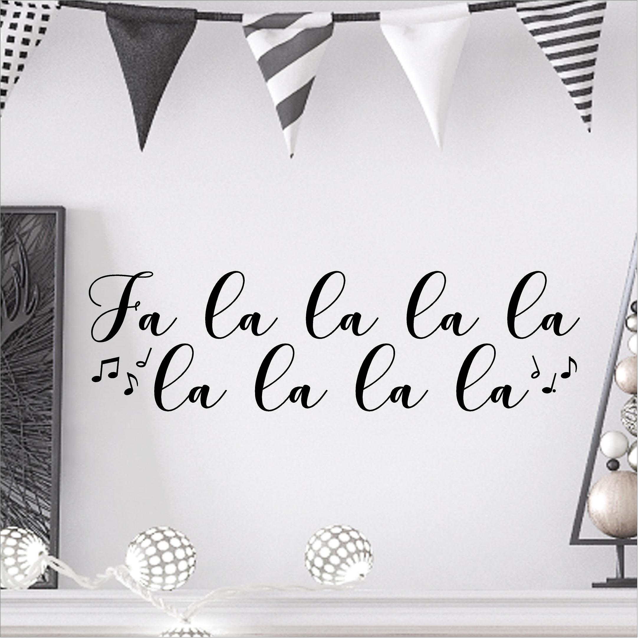 Fa la la la la la la la la with Music Notes Christmas Song Decals Vinyl ...