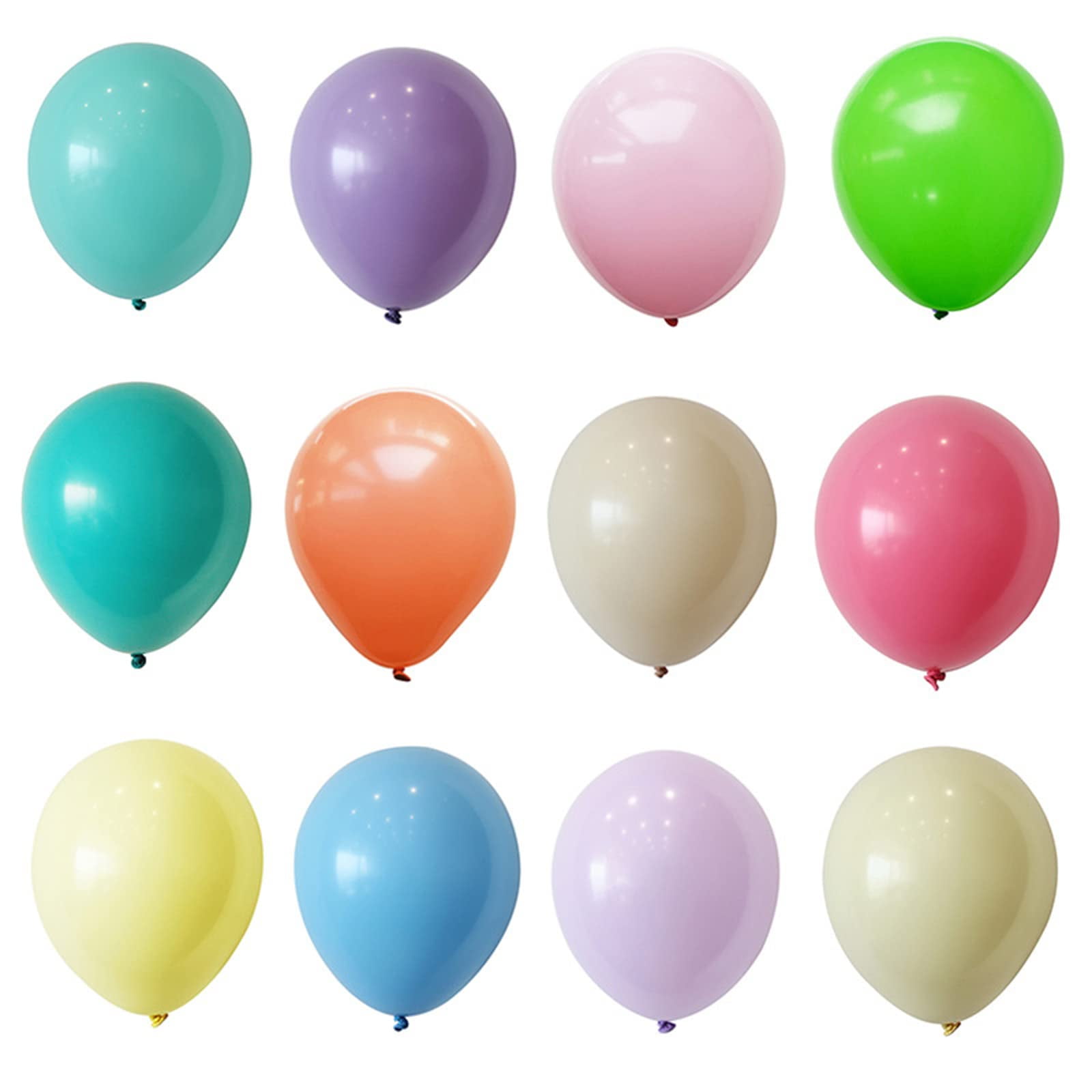 FLONOZZ 100pcs Balloons Rainbow Set 12inch Thickened Multicolored ...