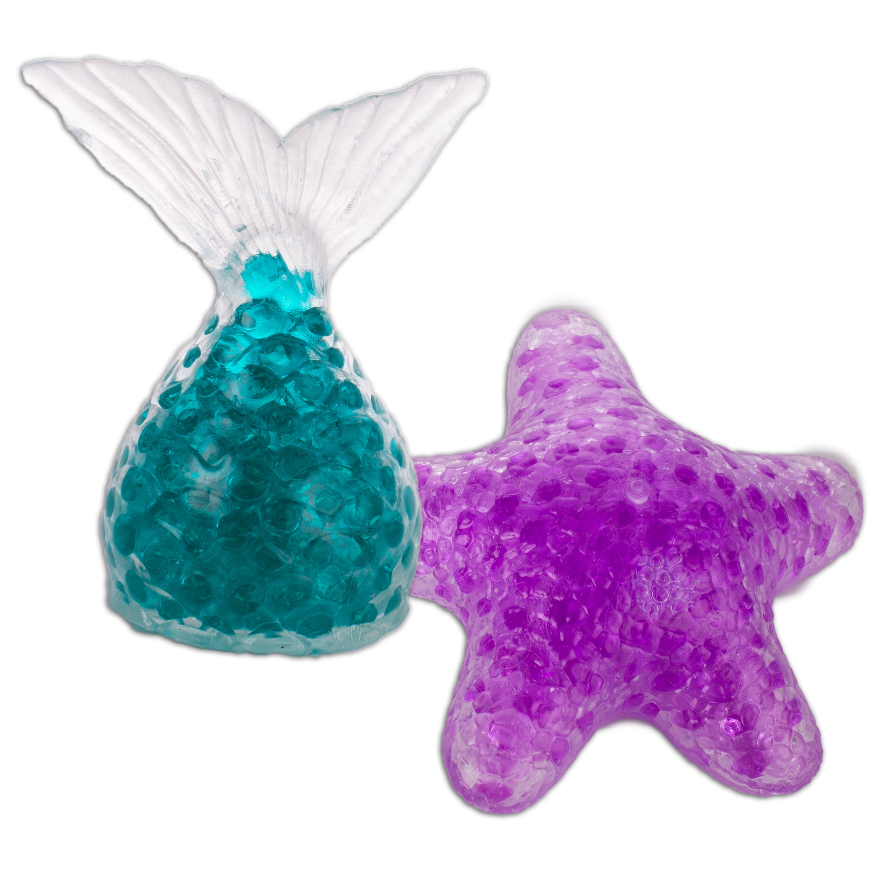 US Toy Squashy Mermaid Tails and Starfish 2pc 3" Novelty Toy, Assorted ...
